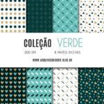 [GRÁTIS] Papel Digital Verde | 8 Papéis Digitais