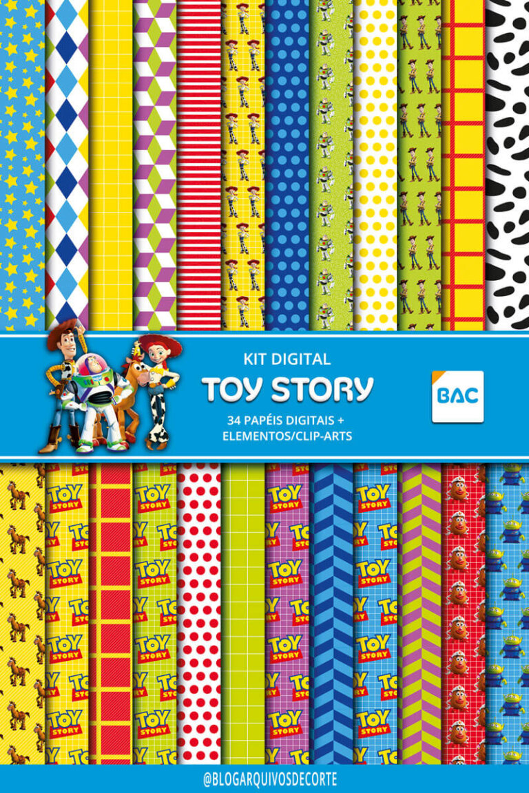 Kit Digital Toy Story | 34 Papéis Digitais + Imagens
