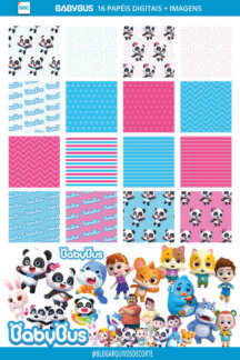 Kit Digital Baby Bus | 16 Papéis Digitais + Imagens