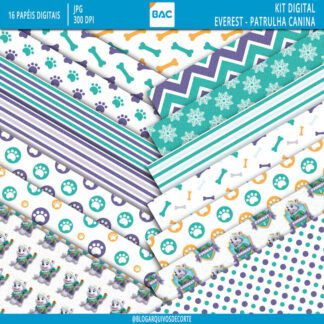 Kit De Papel Digital Everest - Patrulha Canina | 16 Papéis