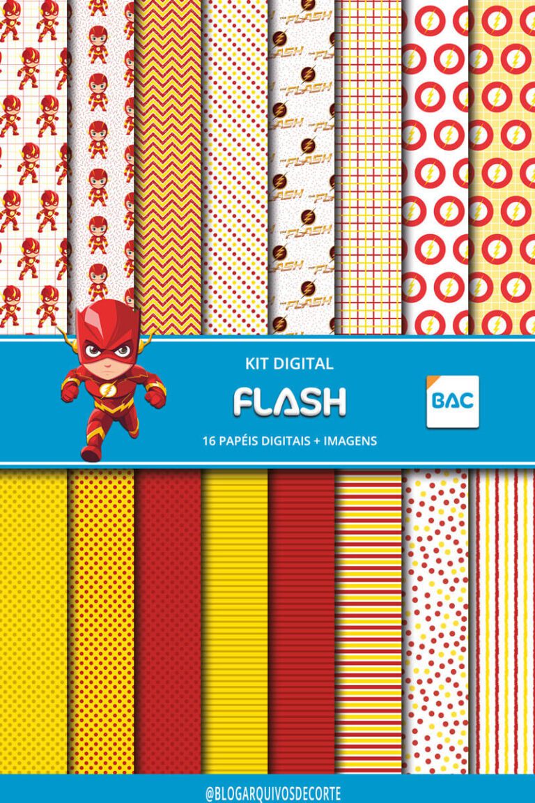 Papel Digital The Flash | 16 Papéis Digitais + Imagens