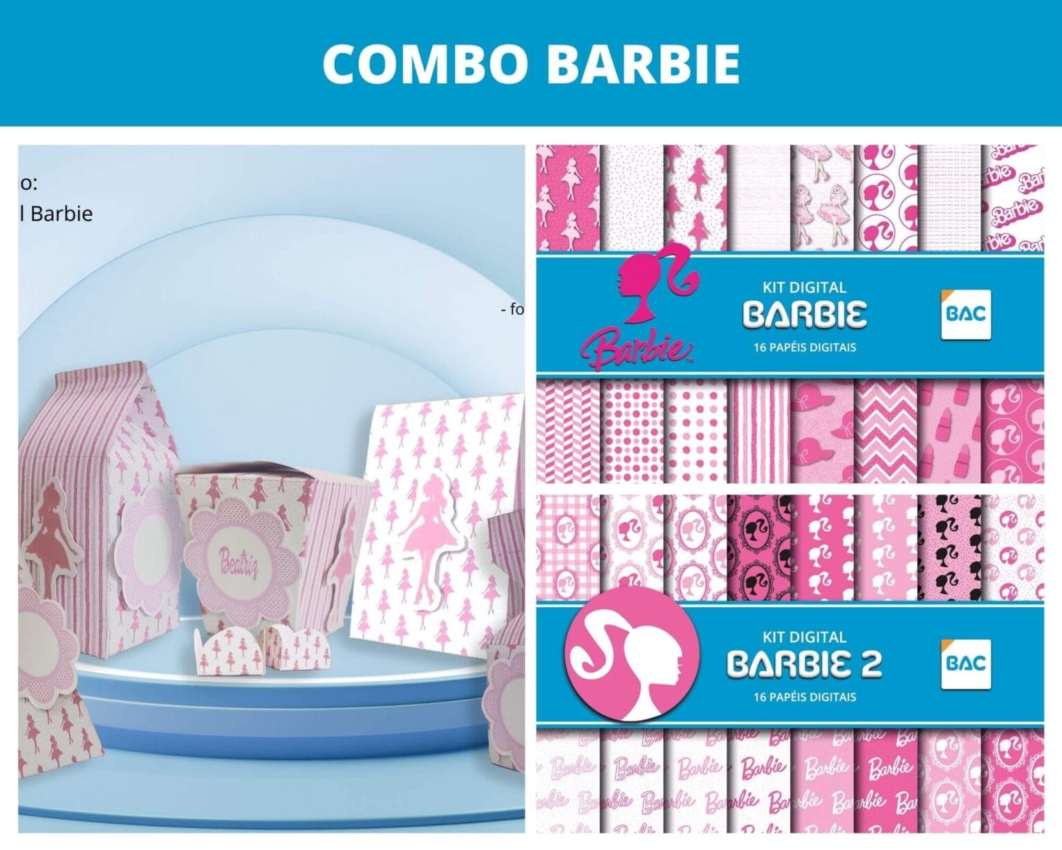 Combo Digital Barbie | 3 Kits Digitais 50% Off